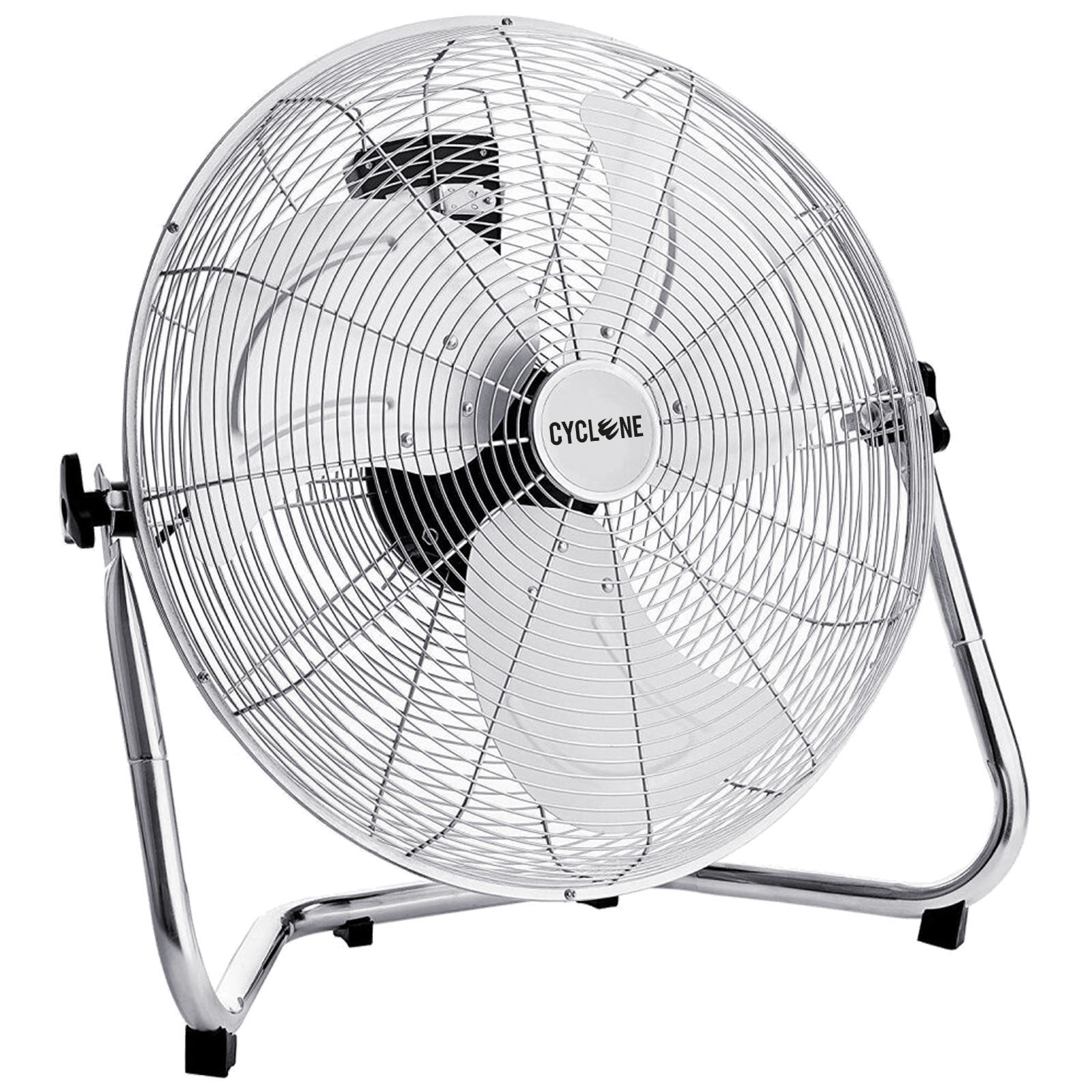 Cyclone Chrome Floor Fan - Green Box Wholesale